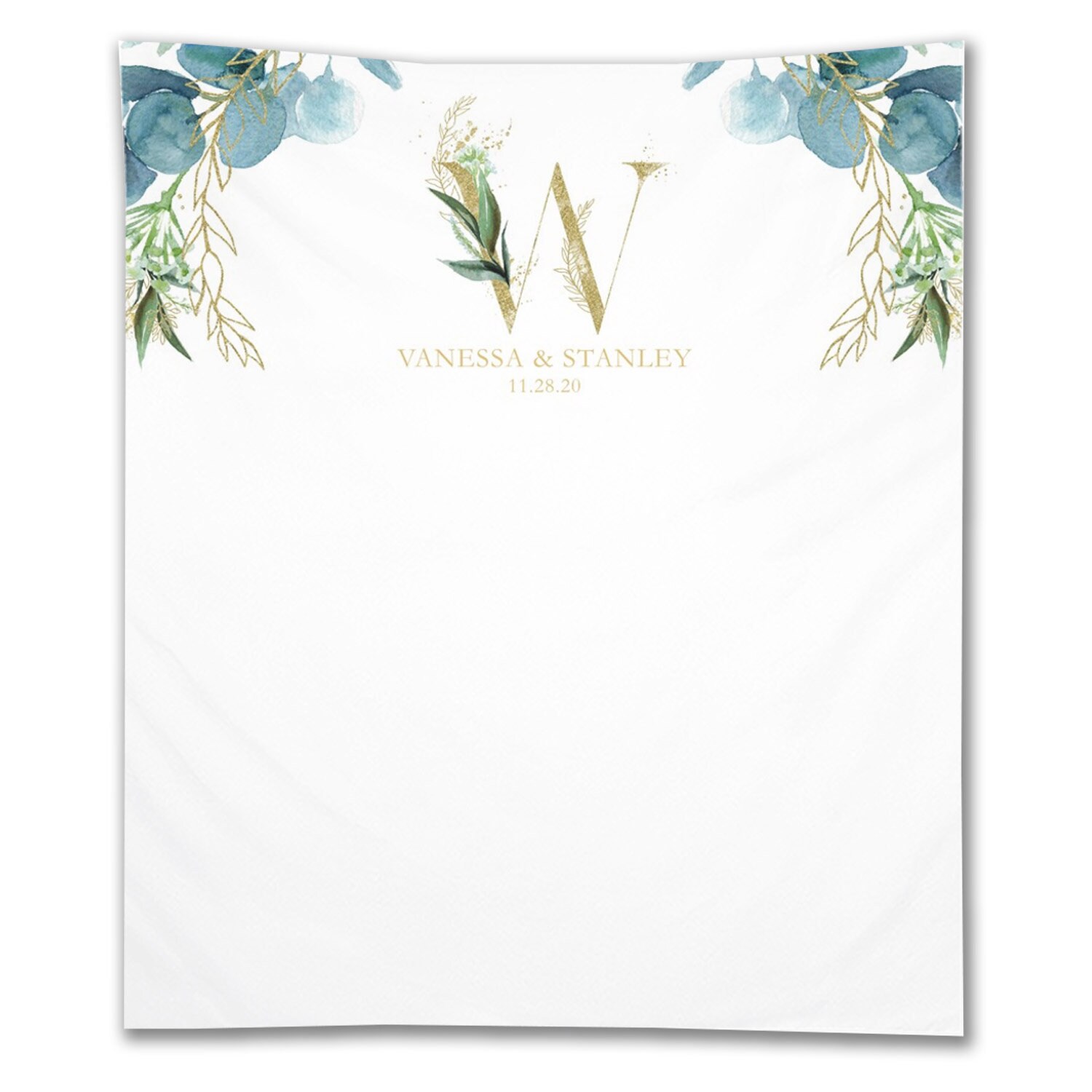 Wedding Backdrop For Ceremony Elegant Monogram Greenery | Etsy