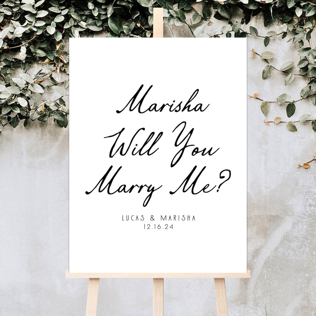 PREMIUM BOARD Wedding Proposal Sign, Marriage Engagement Proposal Sign ...