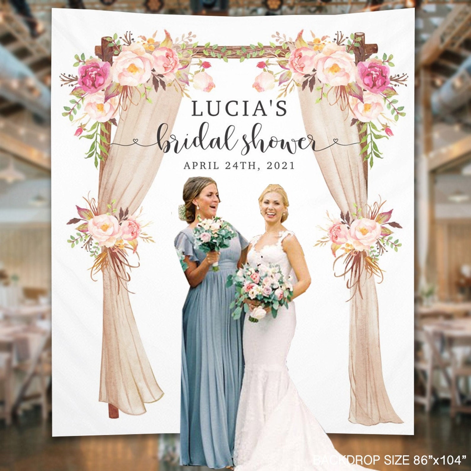 Bridal Shower Decorations Floral Bridal Shower Backdrop - Etsy