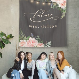 Future Mrs Bridal Shower Backdrop, Custom Boho Floral Bridal Shower ...
