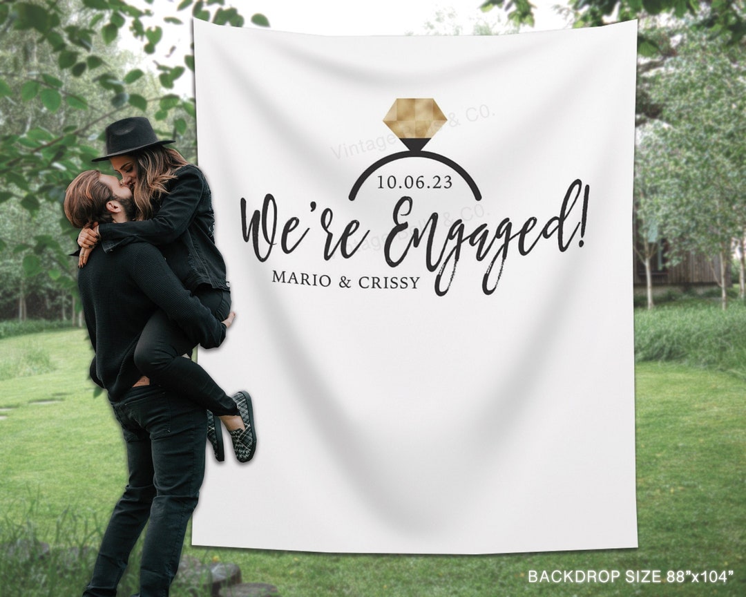 Engagement Party Decoration Ideas, Custom Engagement Party Wall Sign ...