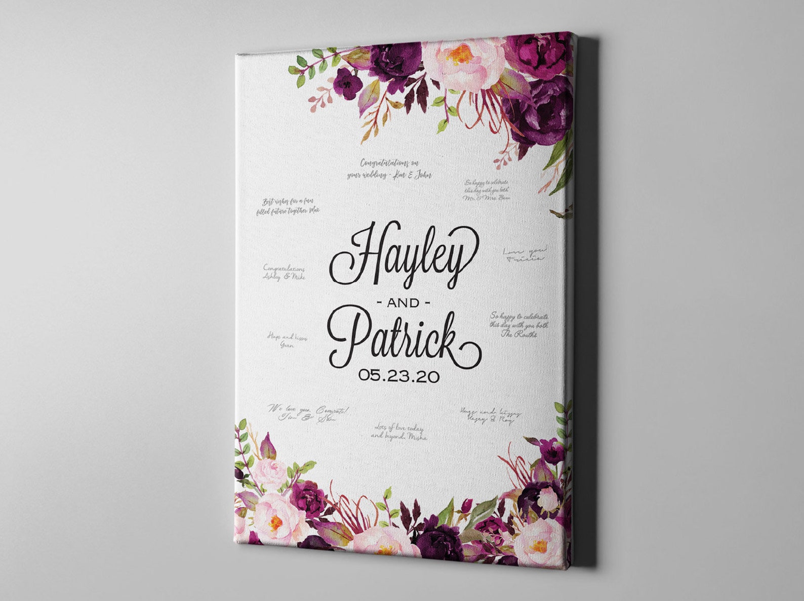 Wedding Backdrop Purple Floral Custom Wedding Backdrop Photo | Etsy