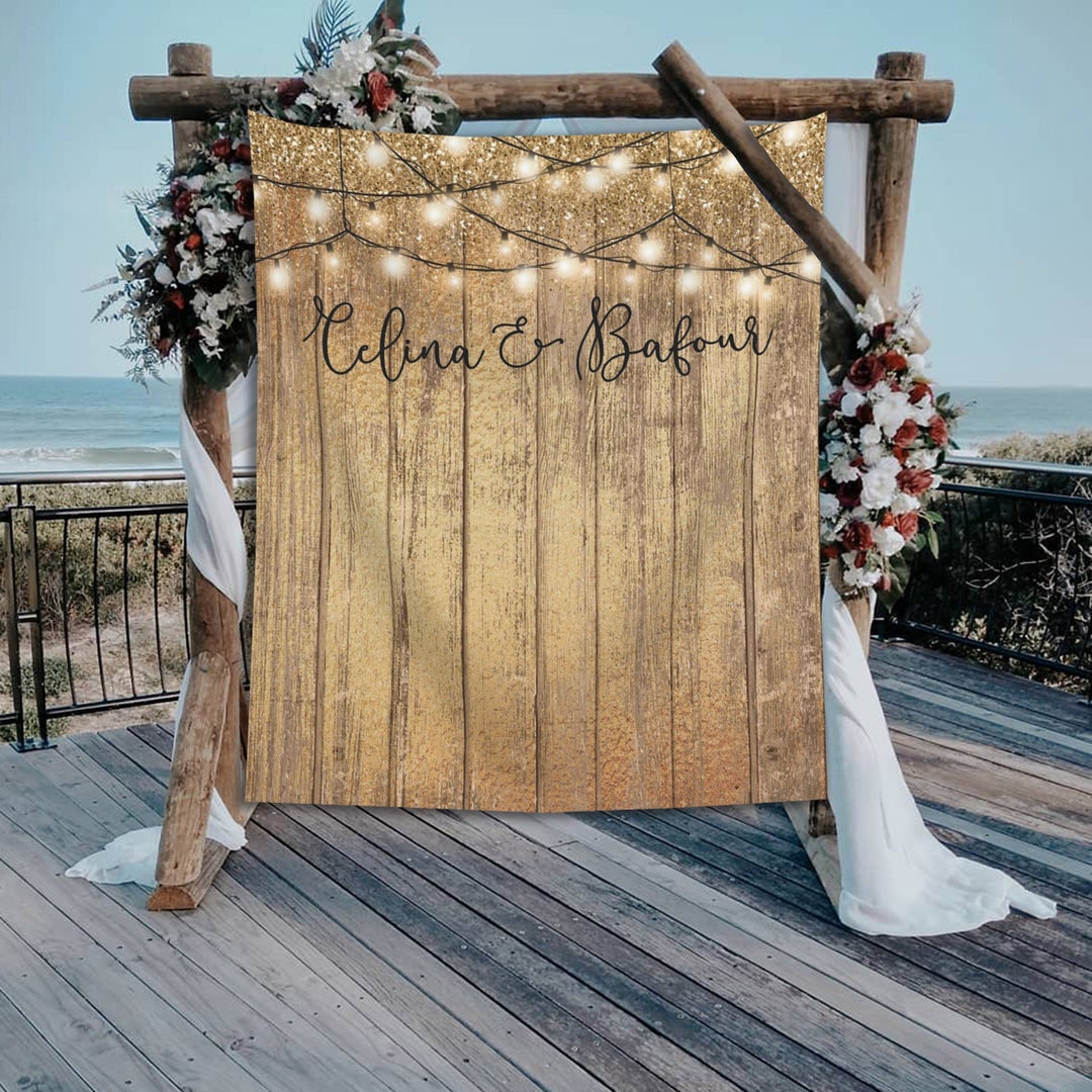 Wedding Backdrop, Wood Photo Booth Background, Wedding Decorations ...
