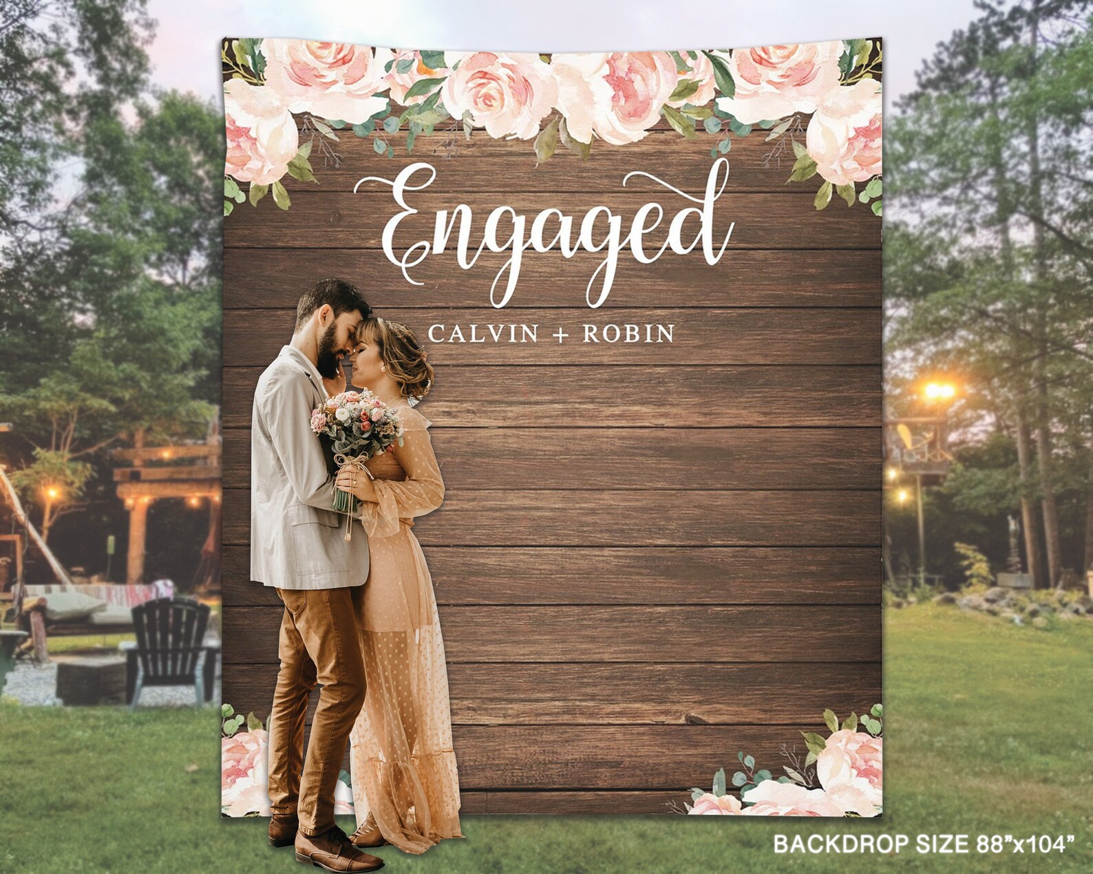 Engagement Backdrop Decorations Rustic Outdoor Wall Party - Etsy