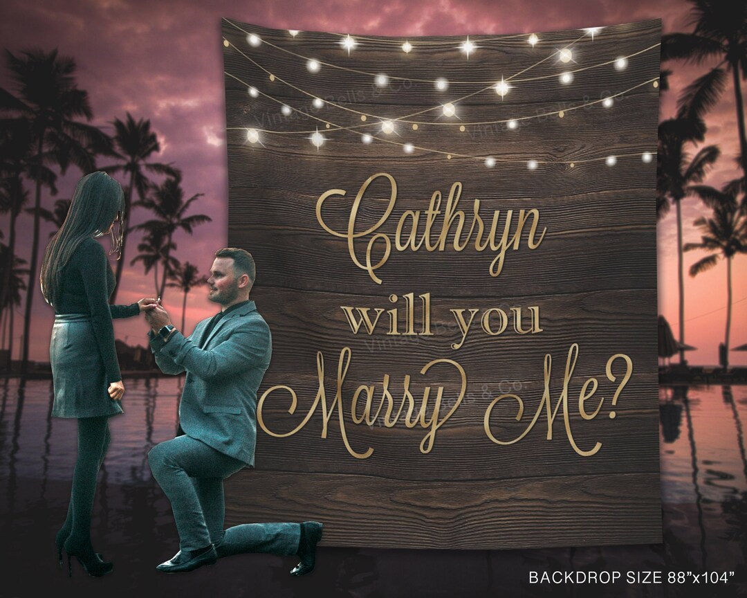 Wedding Proposal Backdrop, Will You Marry Me Sign, Marry Me Banner ...