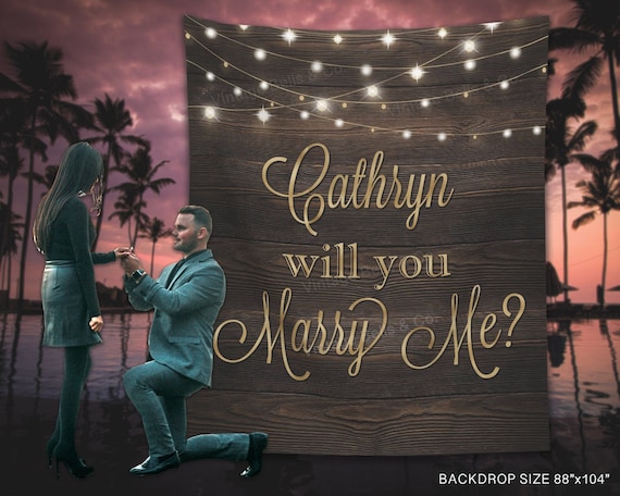 Wedding Proposal Backdrop Will You Marry Me Sign Marry Me - Etsy