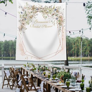 Future Mrs. Backdrop, Wild Flowers Bridal Shower Backdrop, Boho Leafy ...