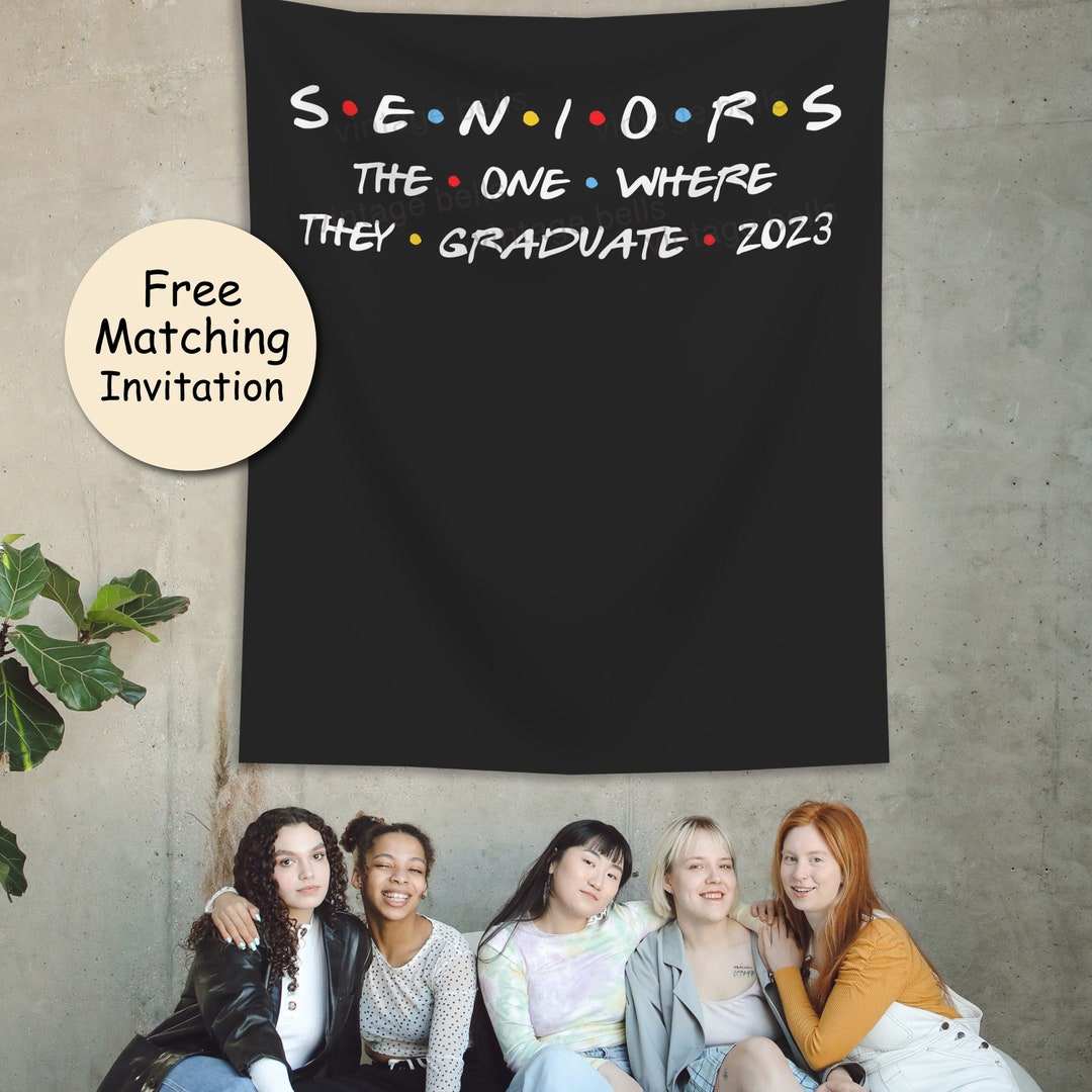 Personalized Graduation Backdrop, Theme Graduation Photo Booth, Senior ...