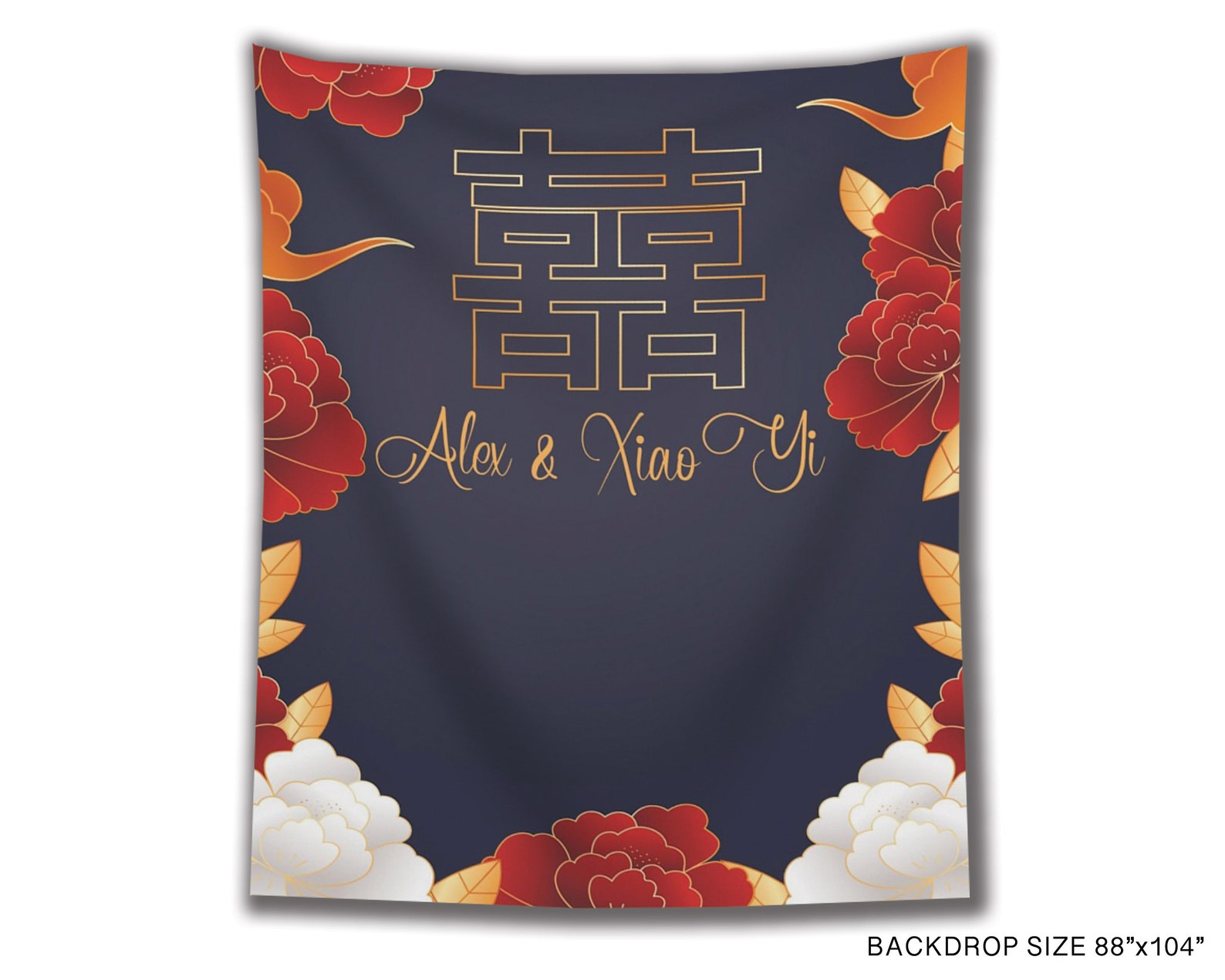 Chinese Wedding Backdrop Double Happiness Wedding - Etsy