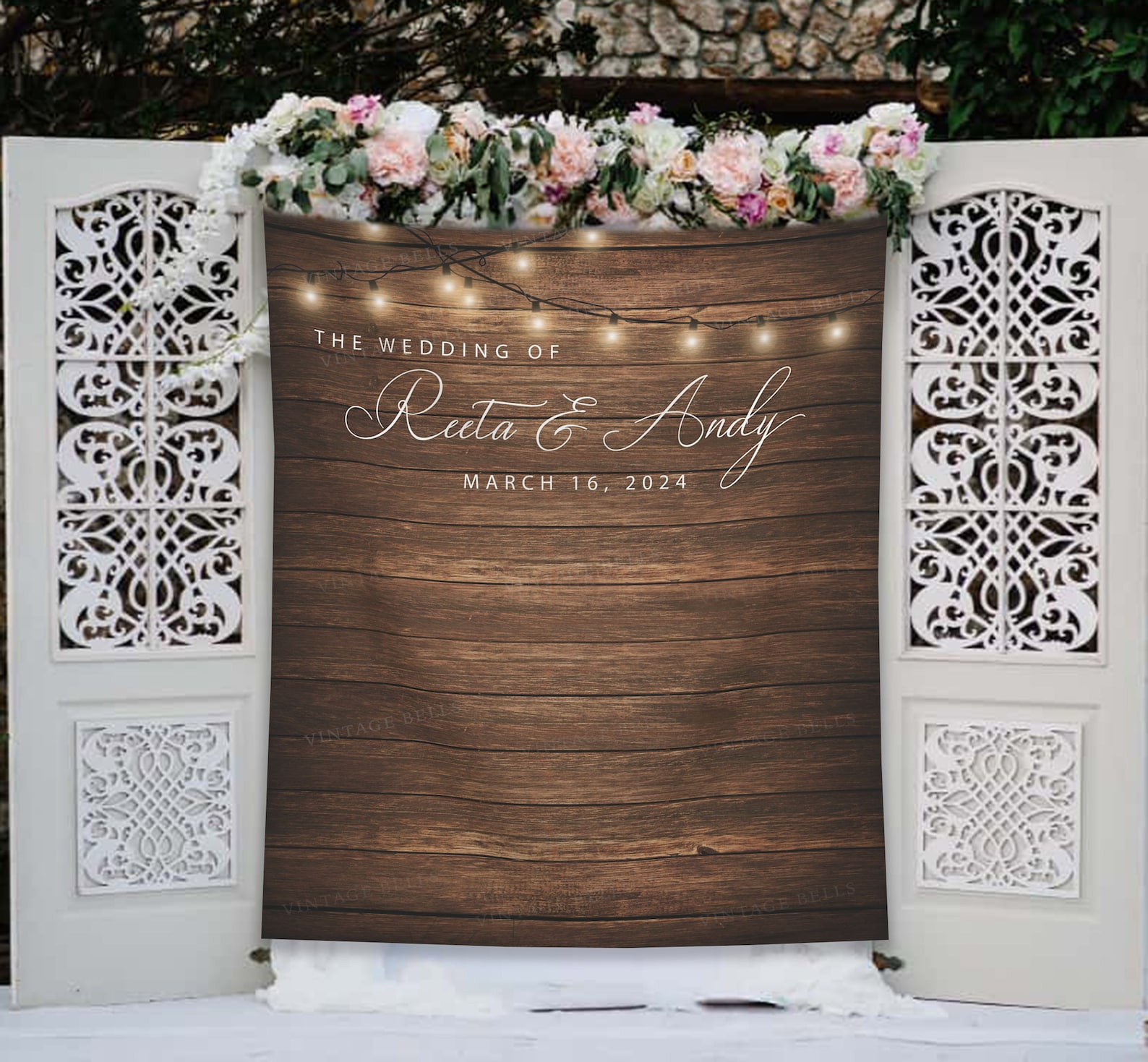 Rustic Wedding Backdrop, Woodland Wedding Decor, Custom Ceremony ...