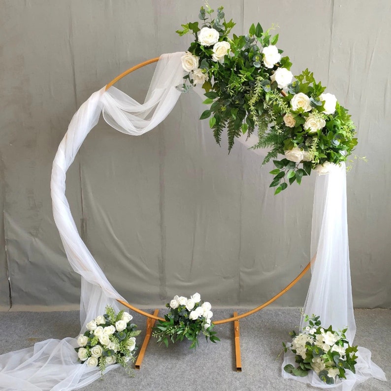 5.9 Ft Medium Round Balloons Garland Stand Floral Photo Booth | Etsy