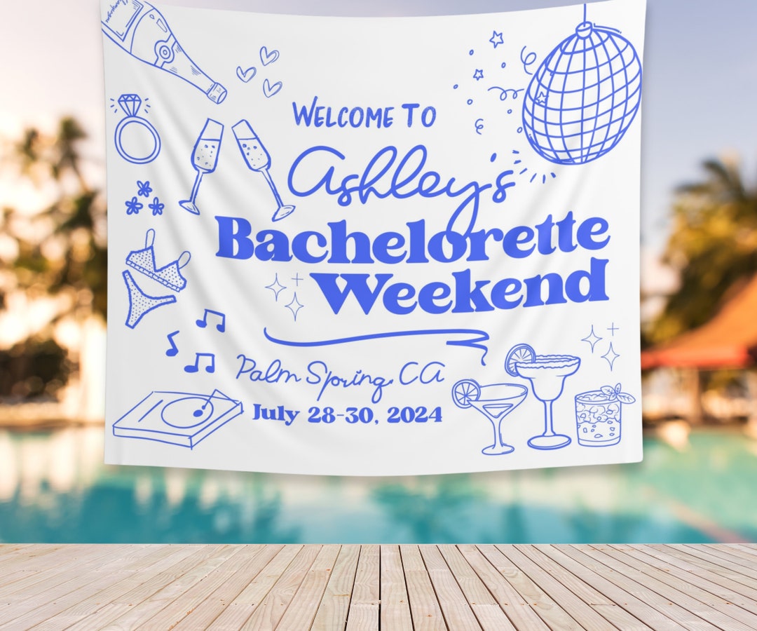 Bachelorette Weekend Girls Trip Banner, Bach Party Decor, Custom ...
