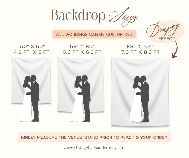 Custom Mr and Mrs Wedding Backdrop, Elegant Script Wedding Backdrop ...