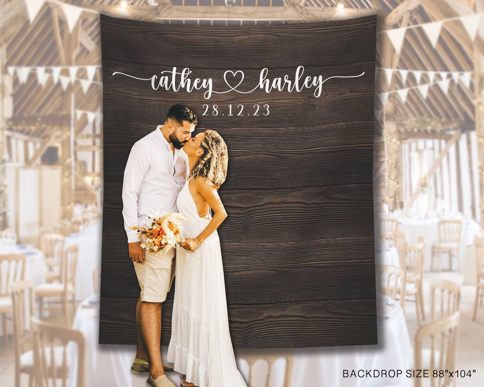 Rustic Engagement Backdrop Engagement Party Photo Booth - Etsy
