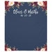 Wedding Backdrop for Reception, Maroon Floral Custom Wedding Photo ...