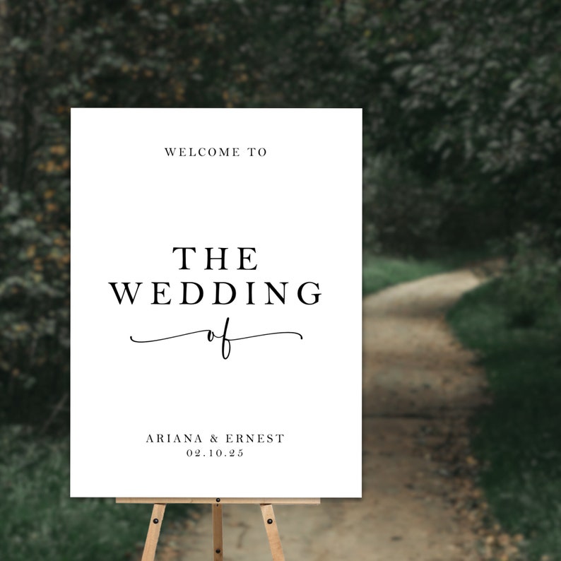PREMIUM BOARD Wedding Welcome Sign, Wedding Reception Sign, Wedding ...