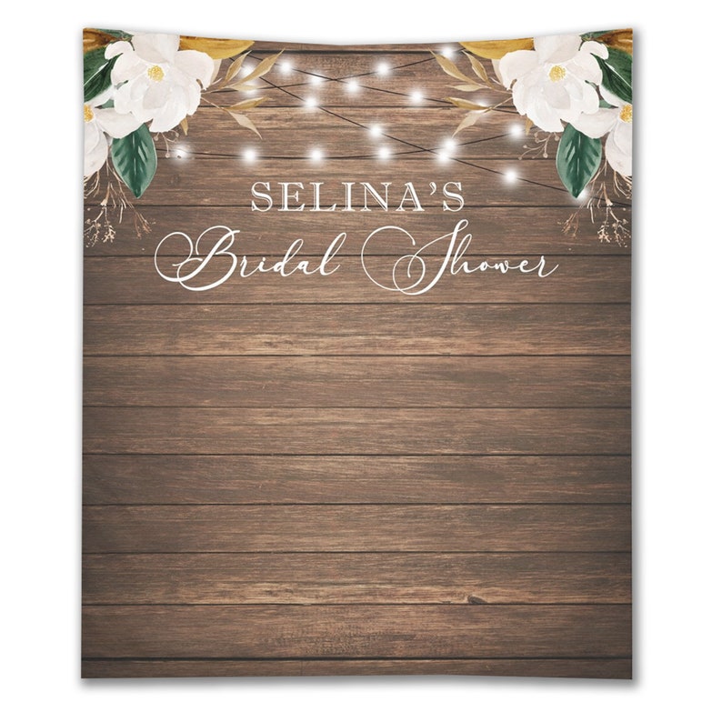 Bridal Shower Backdrop Rustic Magnolia Custom Wedding | Etsy