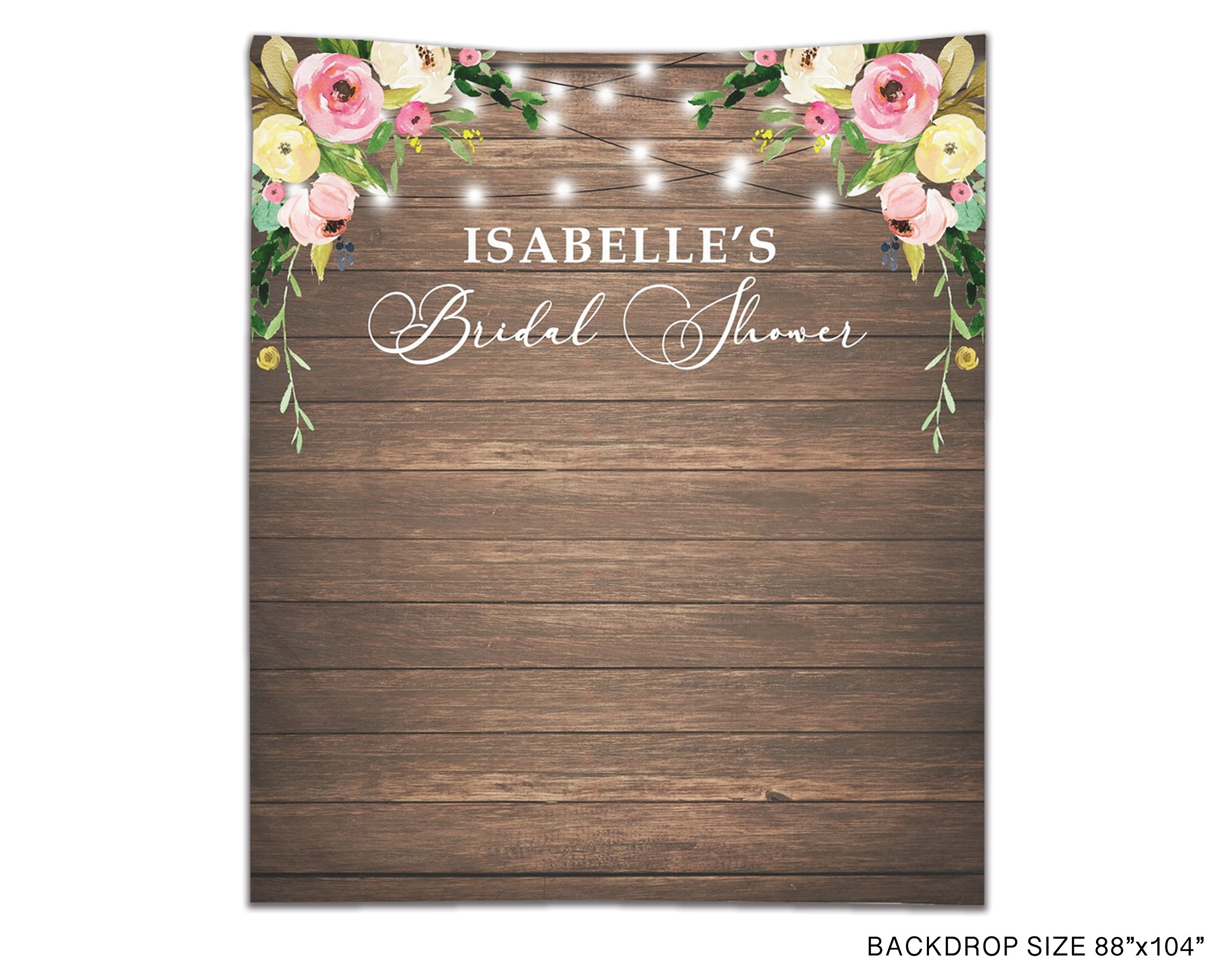 Bridal Shower Backdrop Rustic Whimsical Bridal Shower Photo | Etsy