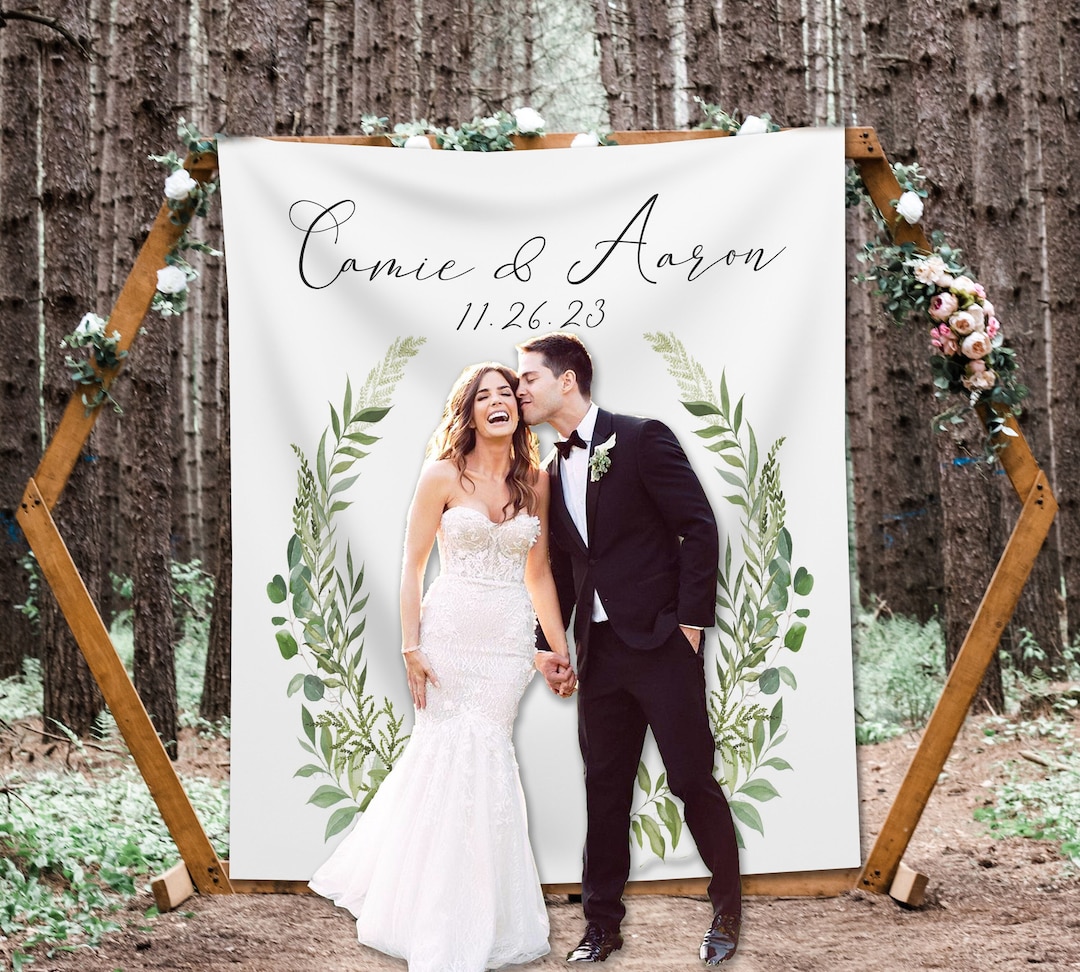 Greenery Wedding Backdrop, Rustic Wedding Decor, Botanical Wedding ...
