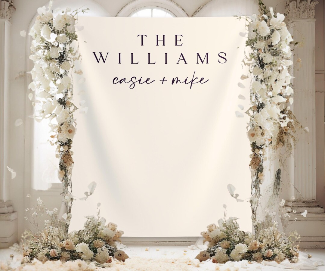 Custom Last Name Wedding Backdrop, Custom Color Wedding Backdrop ...