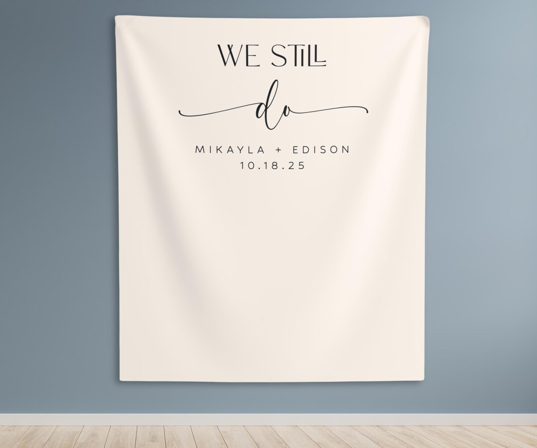 Elopement Wedding Backdrop, Anniversary Wedding Backdrop, Custom Color ...