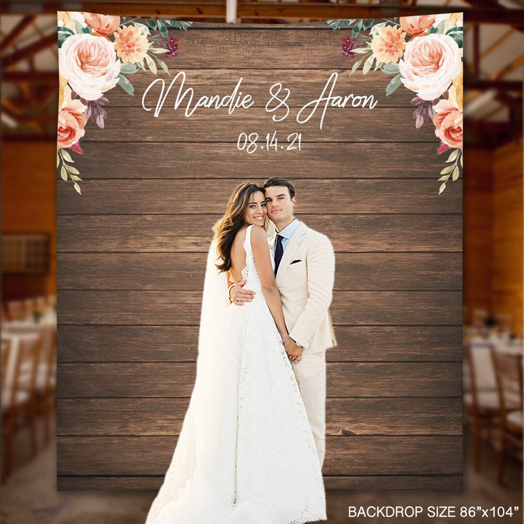 Wedding Backdrop, Rustic Wedding Custom Banner, Photo Booth Wedding ...