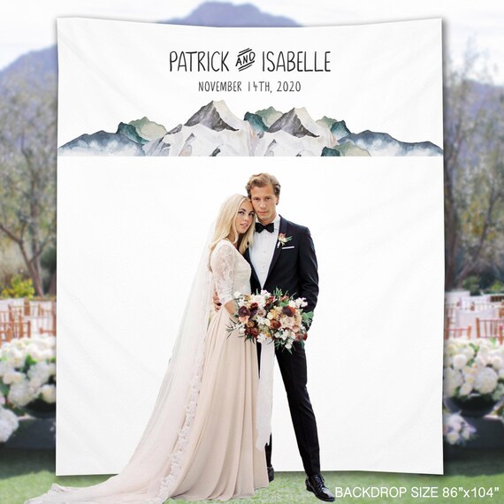 Wedding Backdrop for Ceremony Mountain Theme Forest Wedding | Etsy