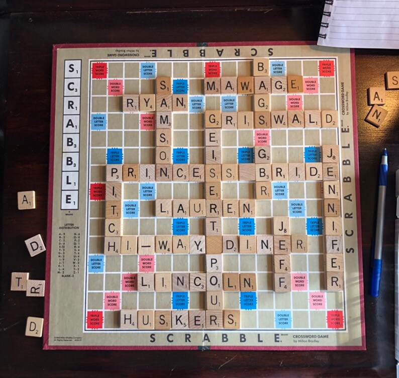 Word Custom Scrabble Board | Etsy