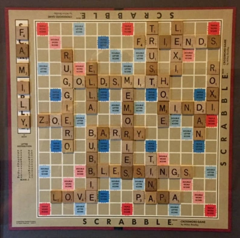 Word Custom Scrabble Board | Etsy