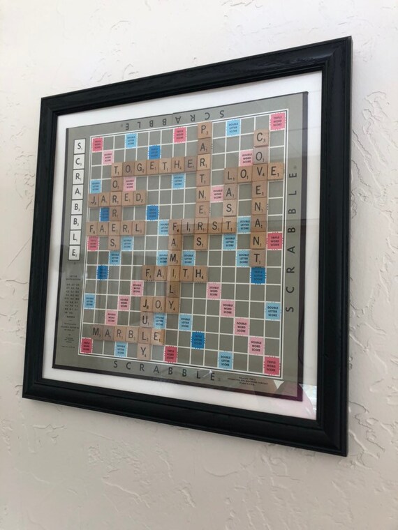 Framed Custom Scrabble Board | Etsy