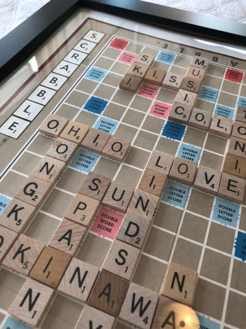 Framed Custom Scrabble Board | Etsy