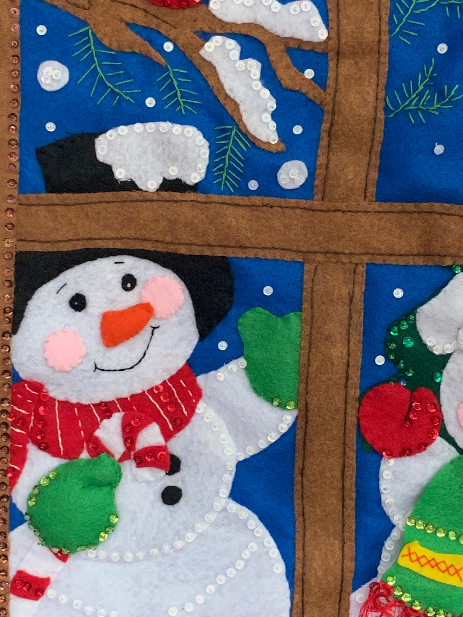 Winter Window Felt Wall Hanging Decoration Completed Handmade From ...