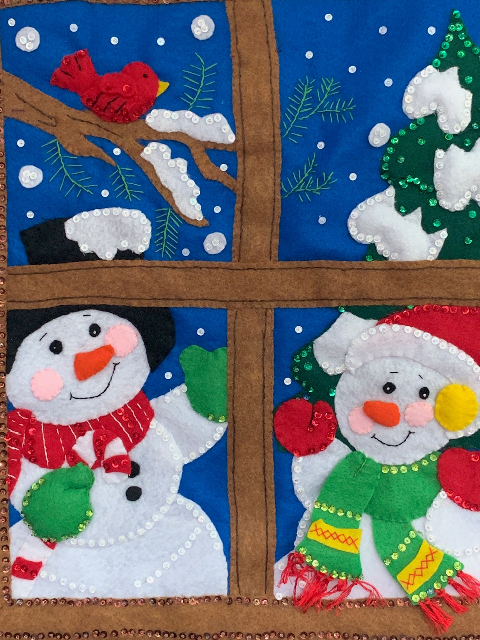 Winter Window Felt Wall Hanging Decoration Completed Handmade From ...