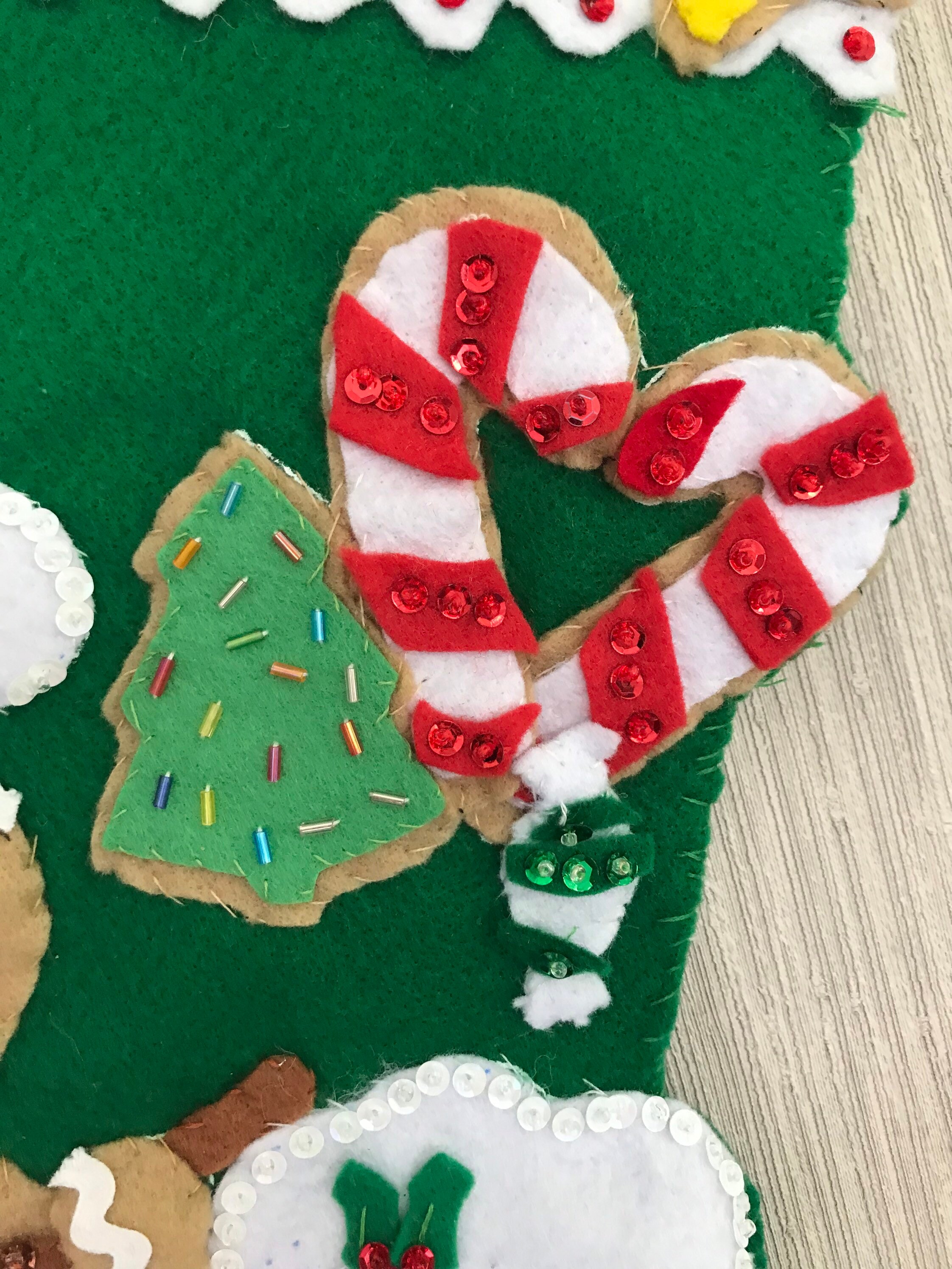 Gingerbread Bakers Handmade Felt Christmas Stocking From Design Works ...