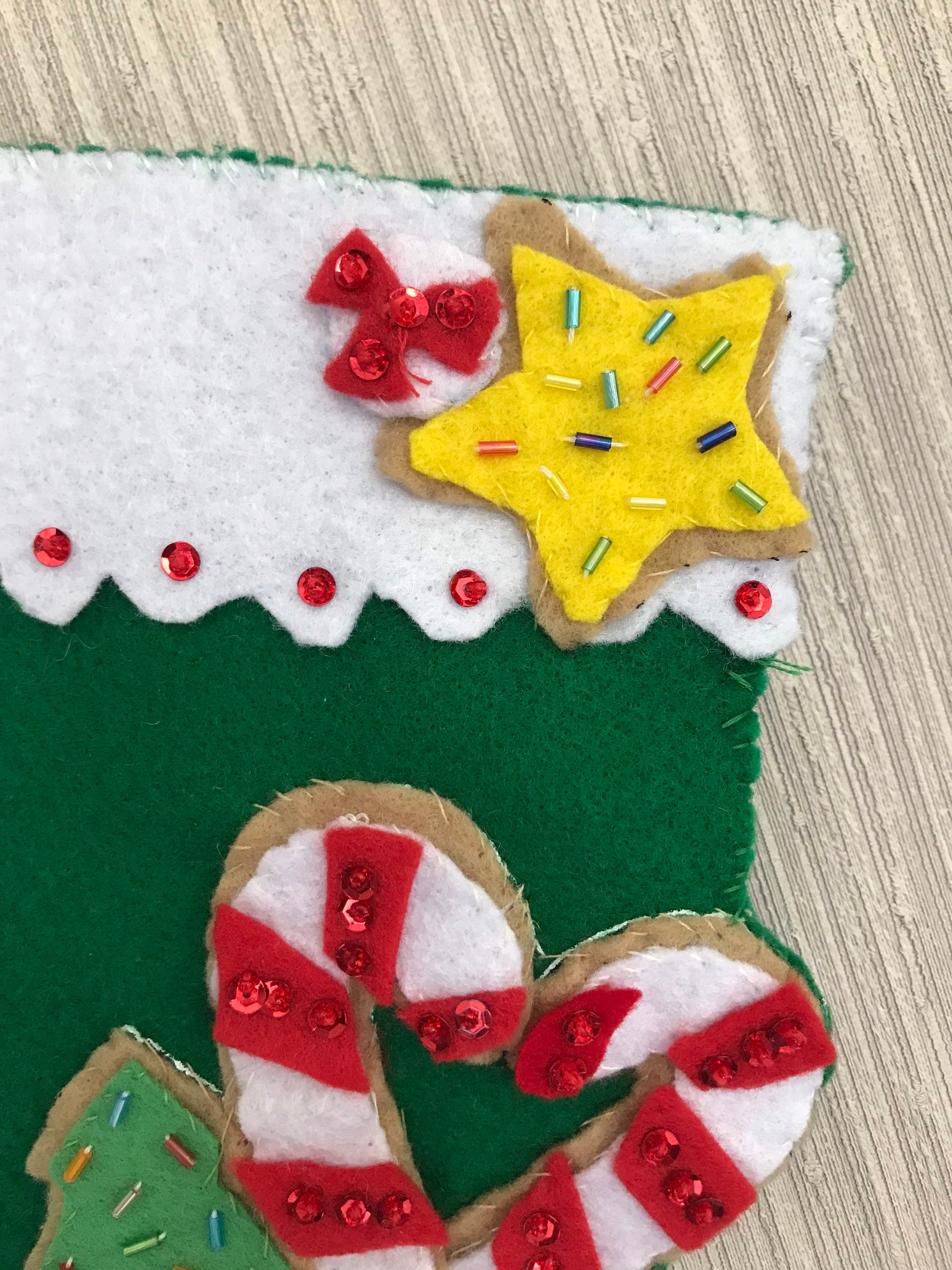 Gingerbread Bakers Handmade Felt Christmas Stocking From Design Works ...