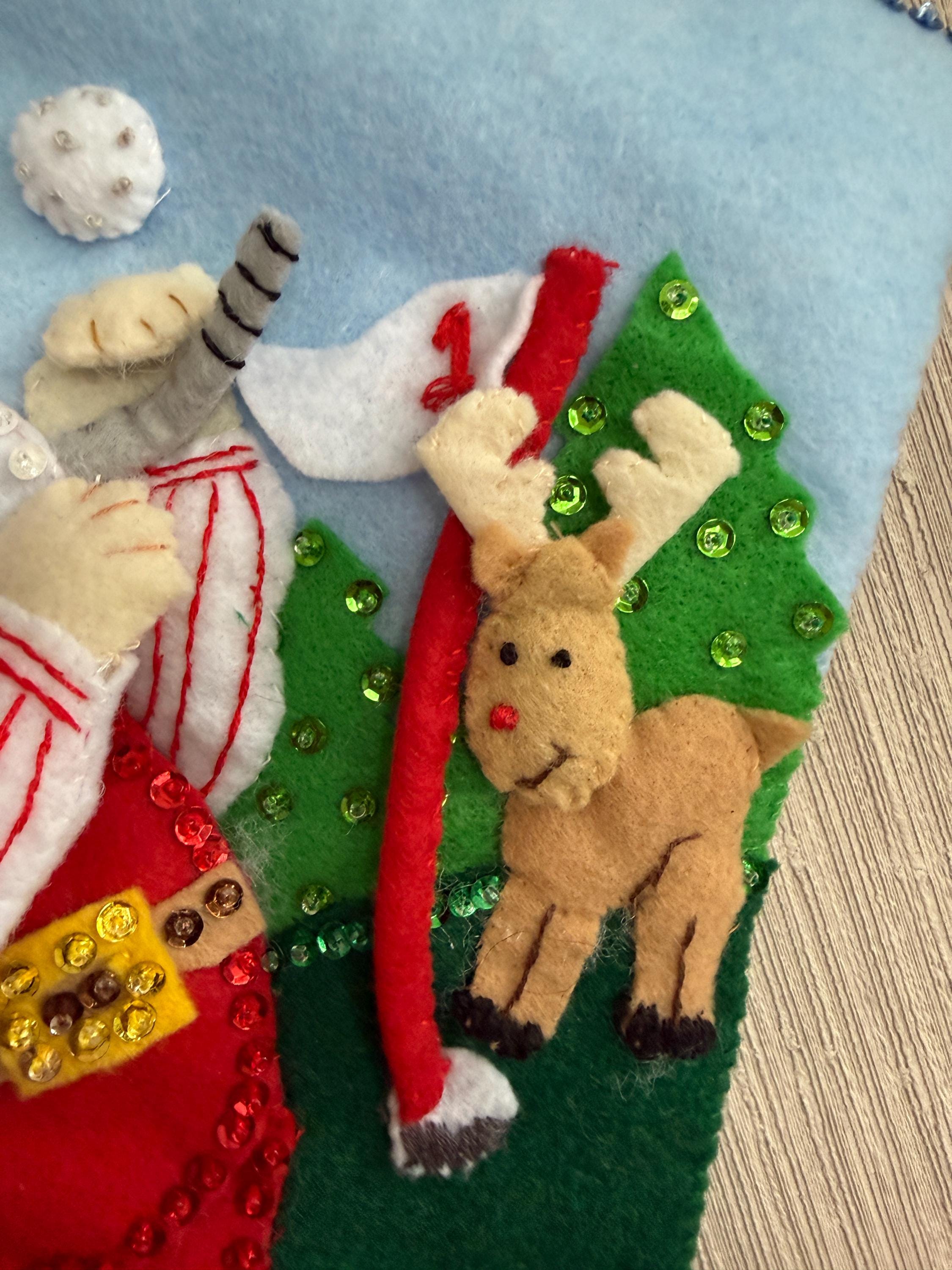 Golfing Santa Number 2 Completed Handmade Felt Christmas Stocking From ...