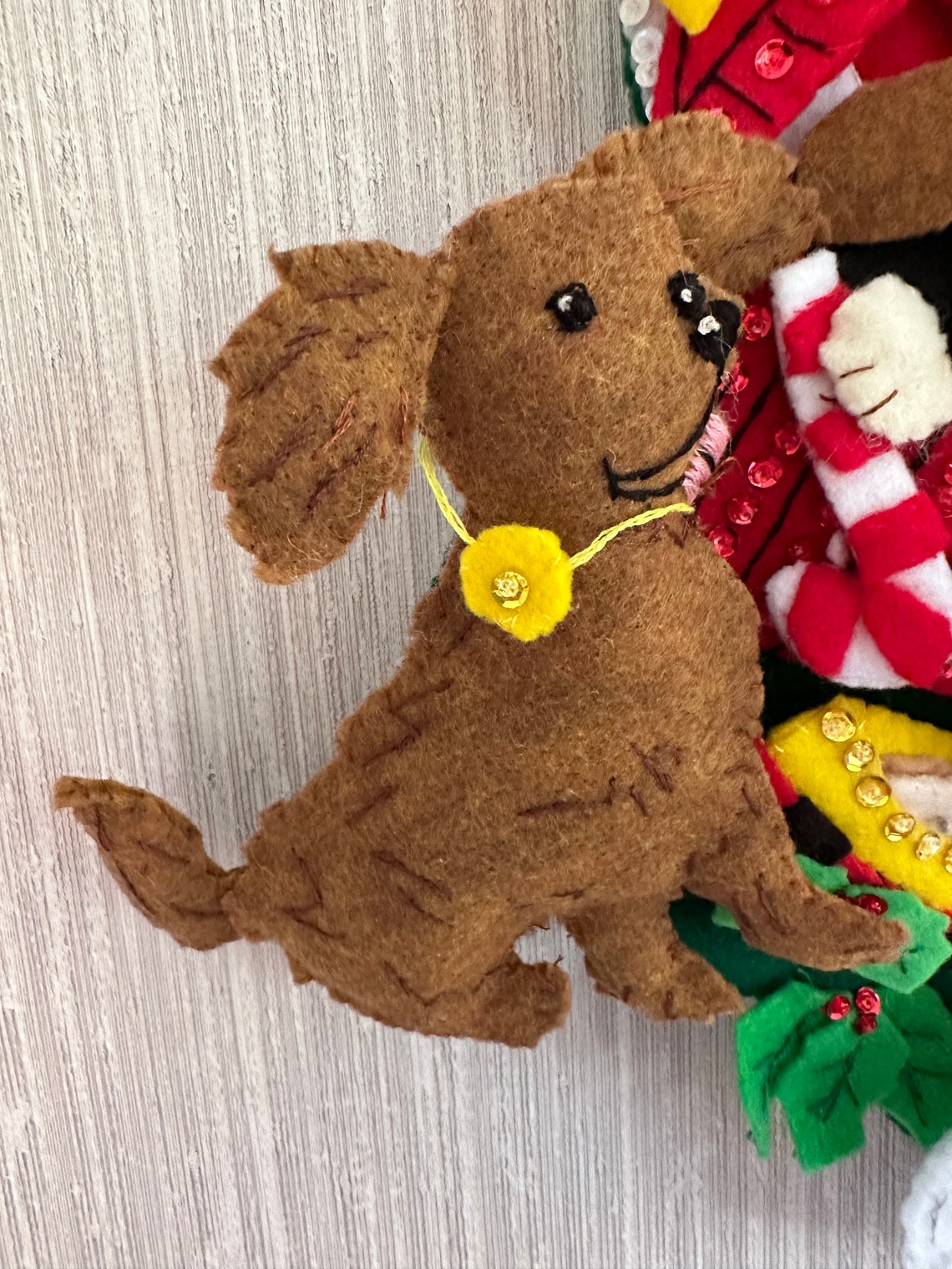 Santa Paws Completed Handmade Felt Christmas Stocking From - Etsy