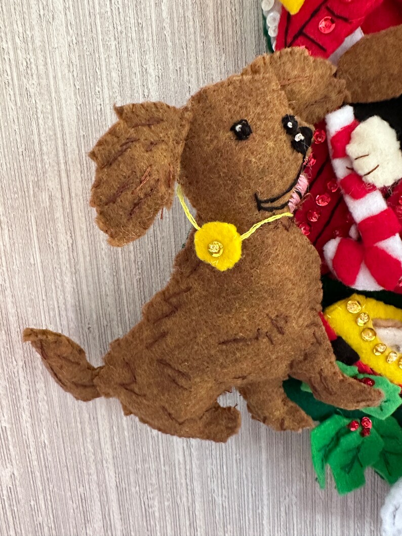 Santa Paws Completed Handmade Felt Christmas Stocking From - Etsy