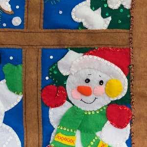 Winter Window Felt Wall Hanging Decoration Completed Handmade From ...