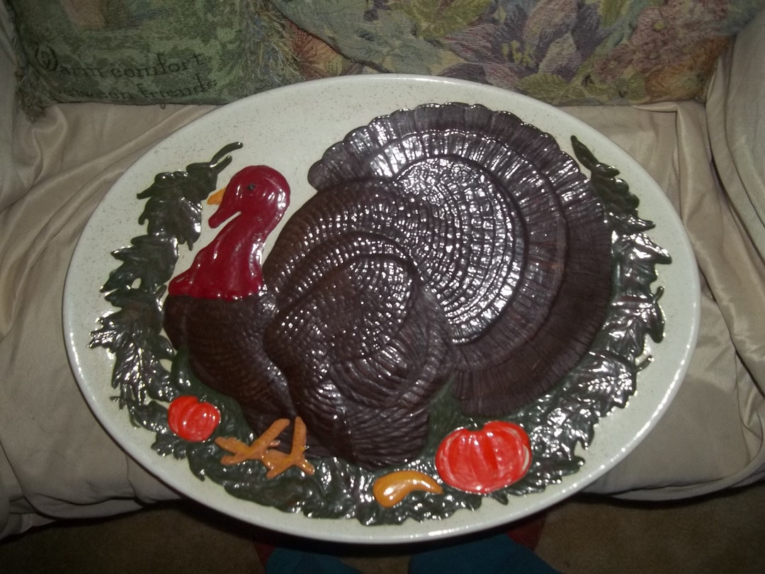MID CENTURY MODERN Handmade Turkey Platter-extra Large Size-use or ...
