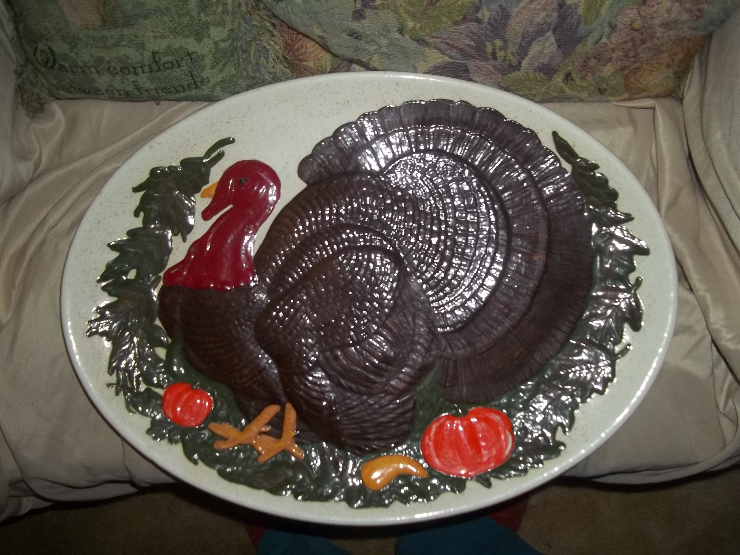 MID CENTURY MODERN Handmade Turkey Platter-extra Large Size-use or ...