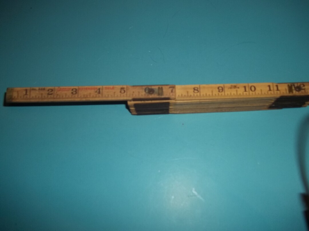 Vintage CARPENTERS FOLDING Rule-brass Endcaps and Hinges,six Foot ...