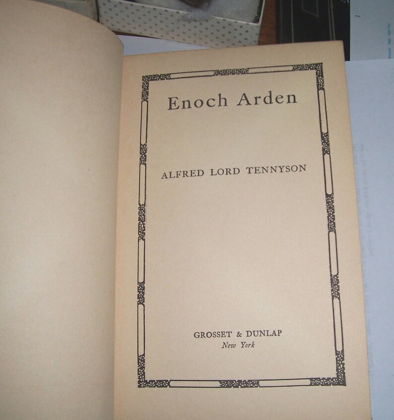 ANTIQUE Volume-enoch Arden by Alfred, Lord Tennyson-beautiful Hand ...