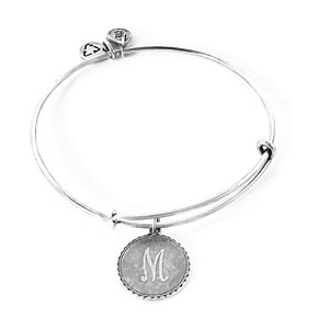 Alex and Ani M Initial Bangle Bracelet, Rafaelian Silver/gold, or Silver Retired and Rare ...