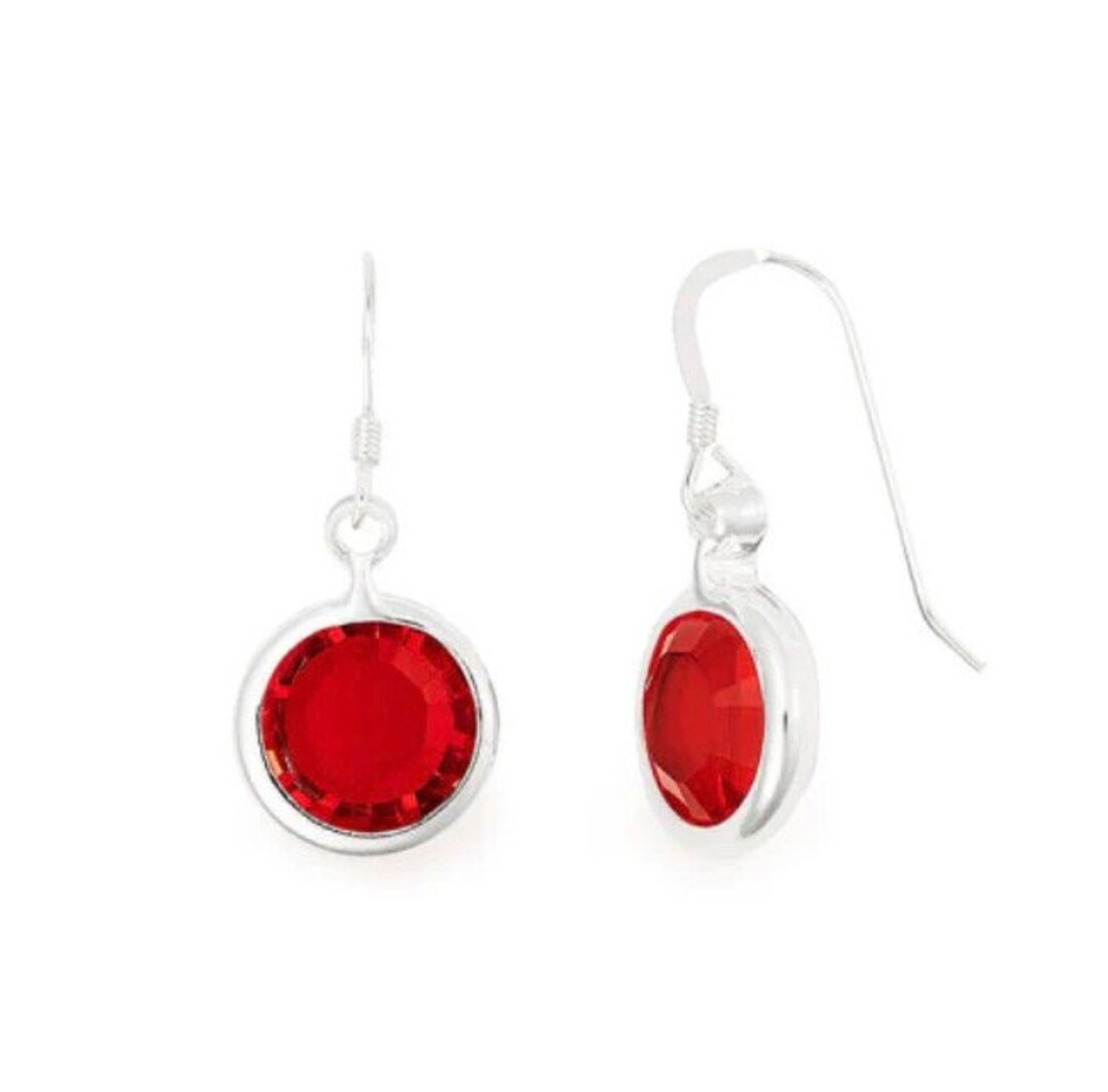Alex and Ani July Birthstone, Siam Swarovski Crystal Pierced Earrings ...