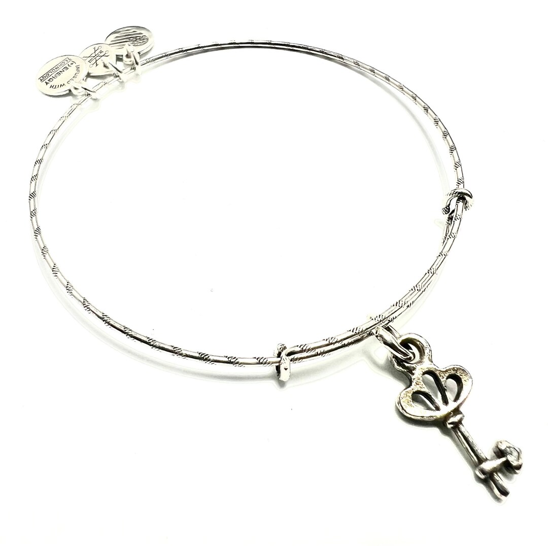 Alex and Ani Swarovski Crystal Skeleton Key Charm Bangle Rafaelian ...