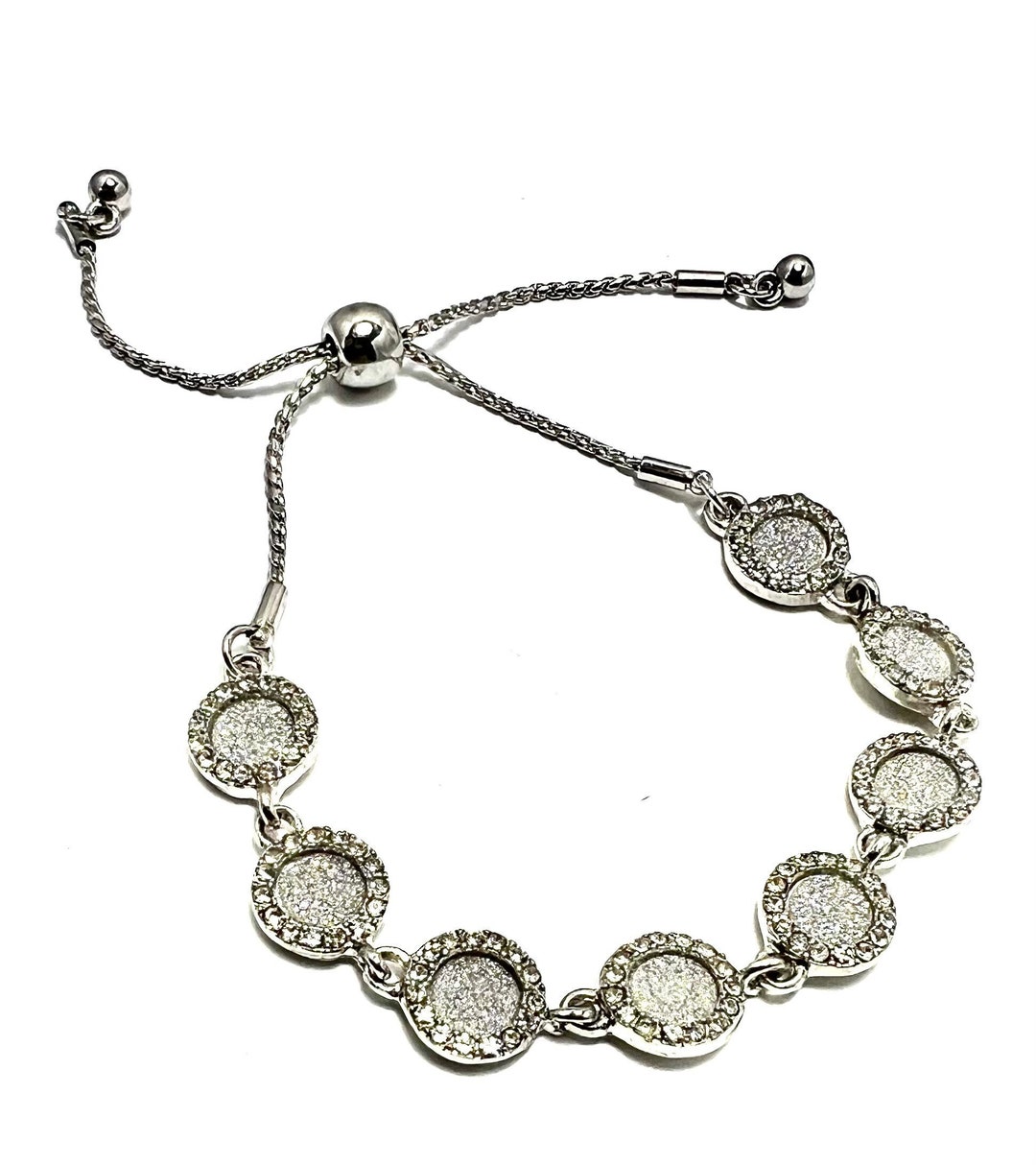 Pavé Crystal Slide Bravelet, Adjustable, NWOT, Gift for Her - Etsy