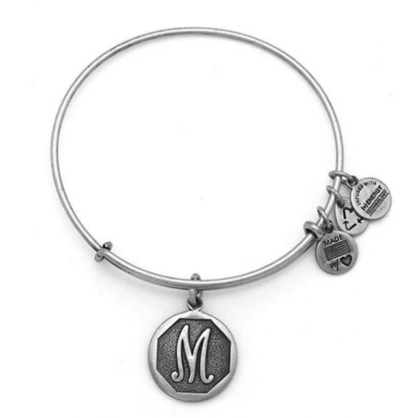 Alex and Ani M Initial Bangle Bracelet Rafaelian Silver - Etsy