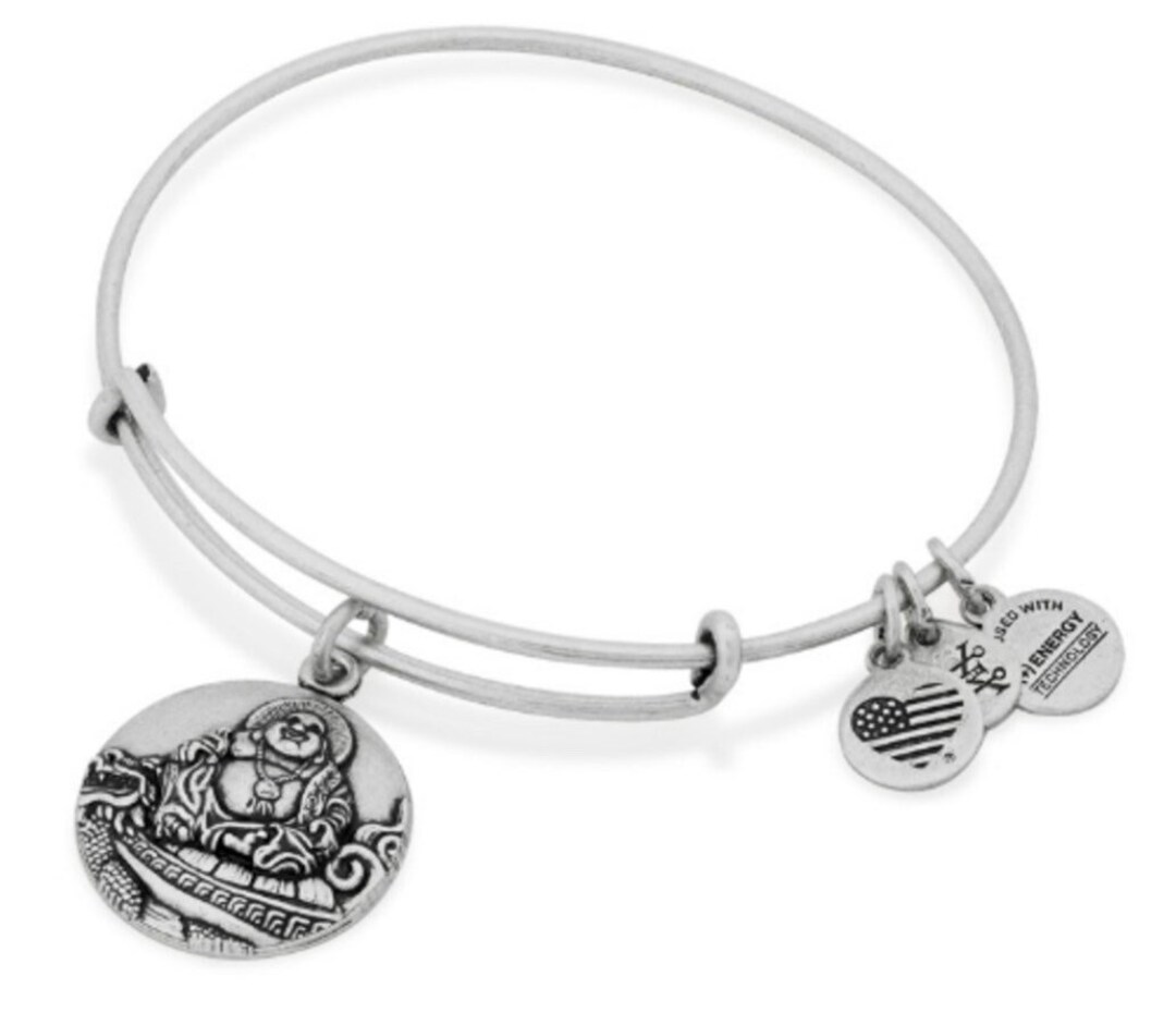 Alex and Ani Laughing Buddha Charm Bangle Bracelet, Rafaelian Gold/silver®, Slide Bangle ...