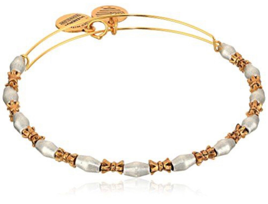 Alex and Ani Juniper Beaded Two Tone Rafaelian Silver/rose Gold ...